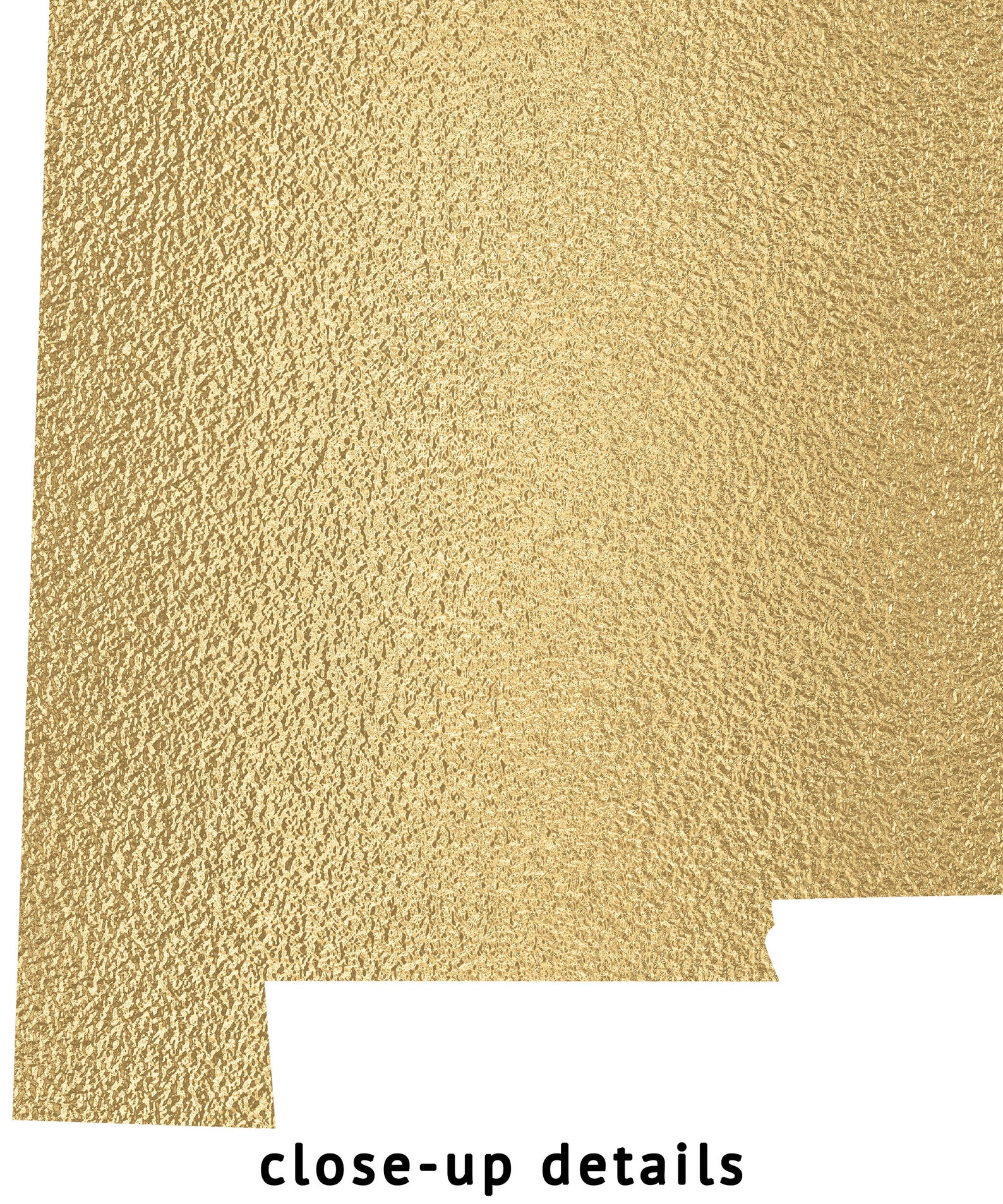 New Mexico Map, Gold Foil Texture, Contemporary, New Mexico Wall Art ...