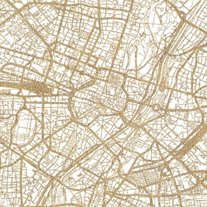 Munich Germany Map, München Deutschland Map, High Resolution Real Gold ...