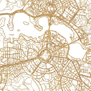 Canberra Australia, Map, High Resolution Real Gold Leaf Texture ...