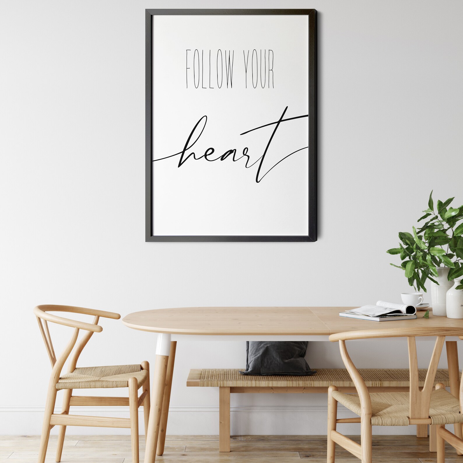 Inspirational Wall Art, Follow Your Heart, Motivational, Words Wall Art ...