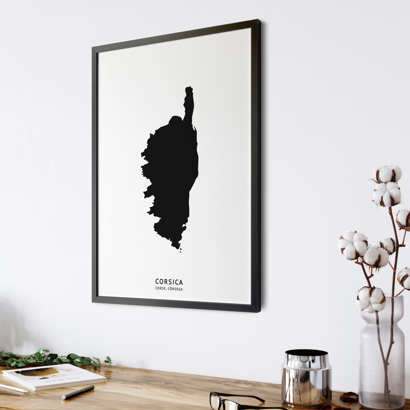 Corsica, Corse, Corsega, Island, Map, Black and White, Minimalist ...