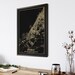 Dubai United Arab Emirates Map, Black, High Resolution Real Gold Leaf ...