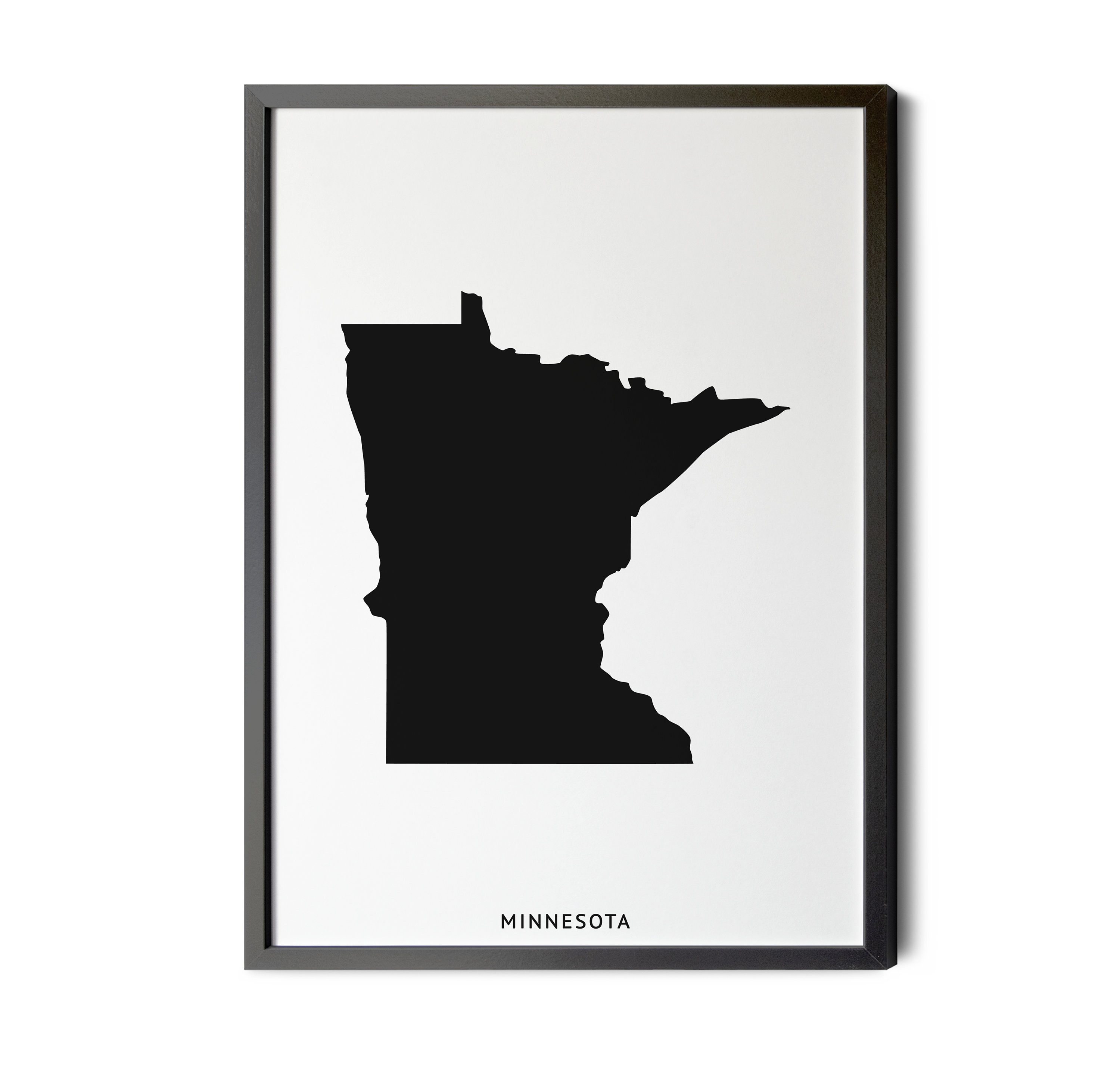 Minnesota Map Black and White Minimalist Minnesota Wall - Etsy