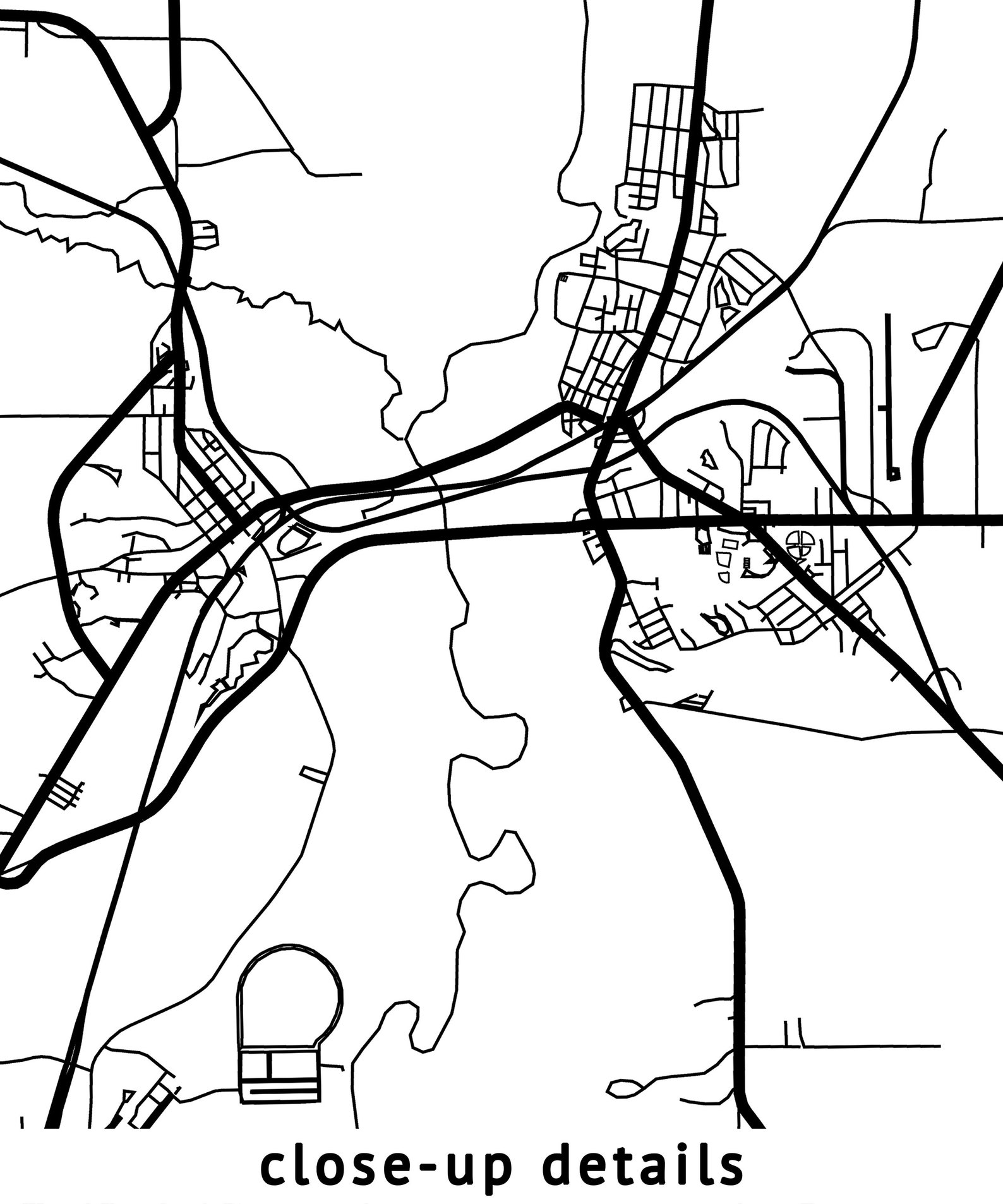 Macon County Georgia Map, Black and White, Coordinates, Map of Macon ...