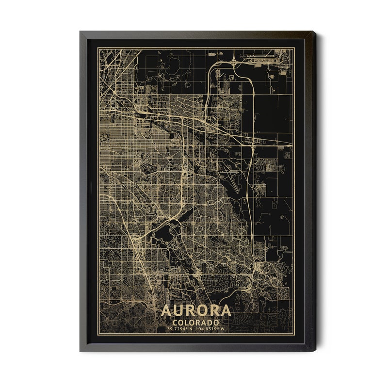 City of Aurora Maps - Etsy UK
