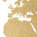 World Map, Gold, High Resolution Gold Foil, World Map Wall Art, Map of ...