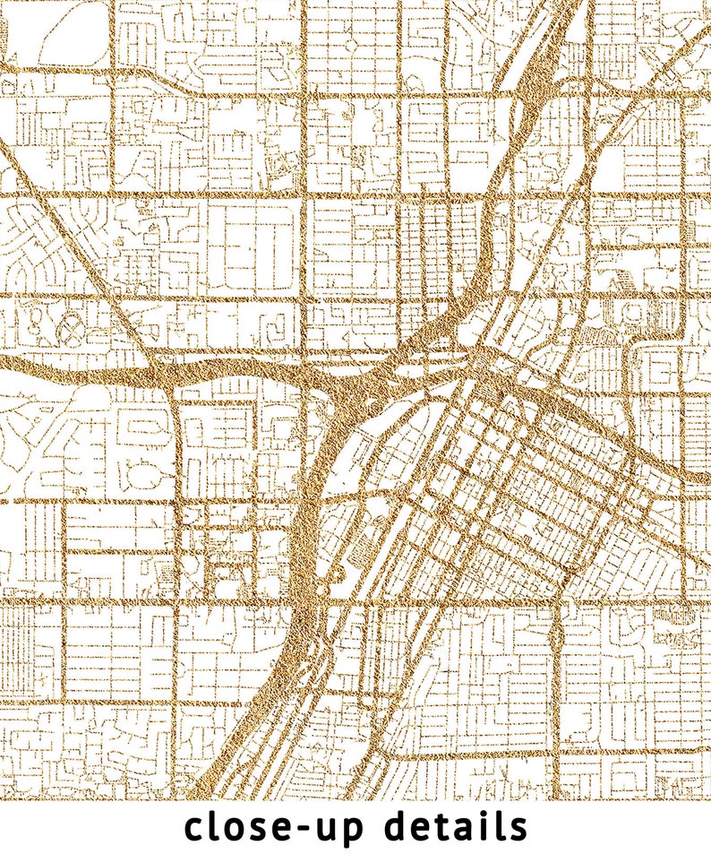 Las Vegas Nevada Map High Resolution Real Gold Leaf Texture - Etsy