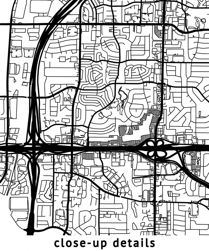 Irving Texas Map, Black and White, Coordinates, Map of Irving, Irving ...