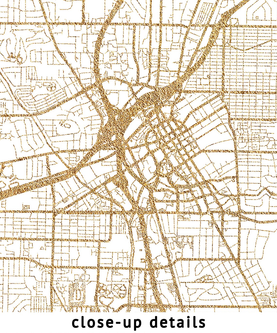 Huntsville Alabama Map, High Resolution Real Gold Leaf Texture ...
