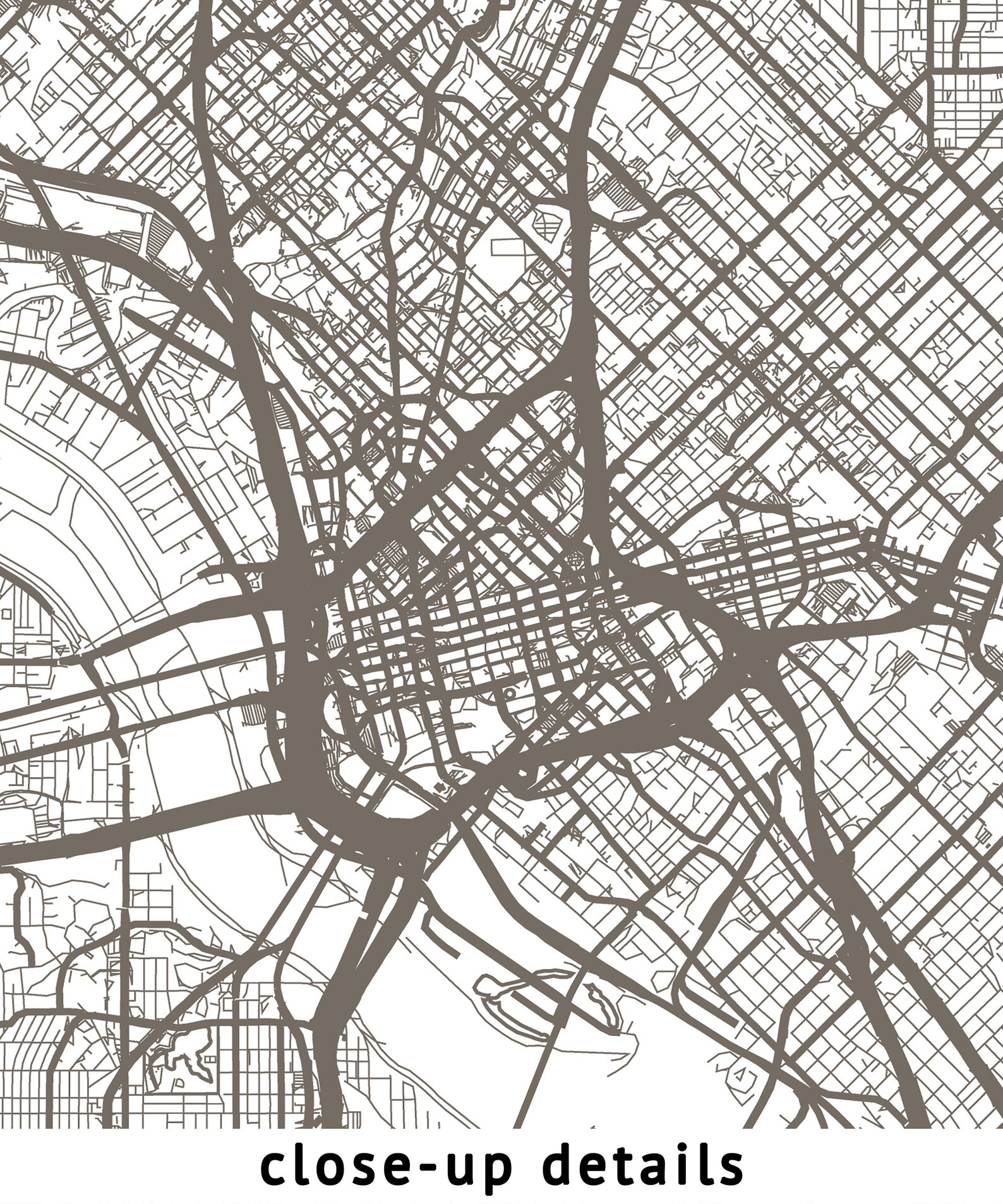 Dallas Texas Map, Grey and White, Coordinates, Map of Dallas, Dallas TX ...