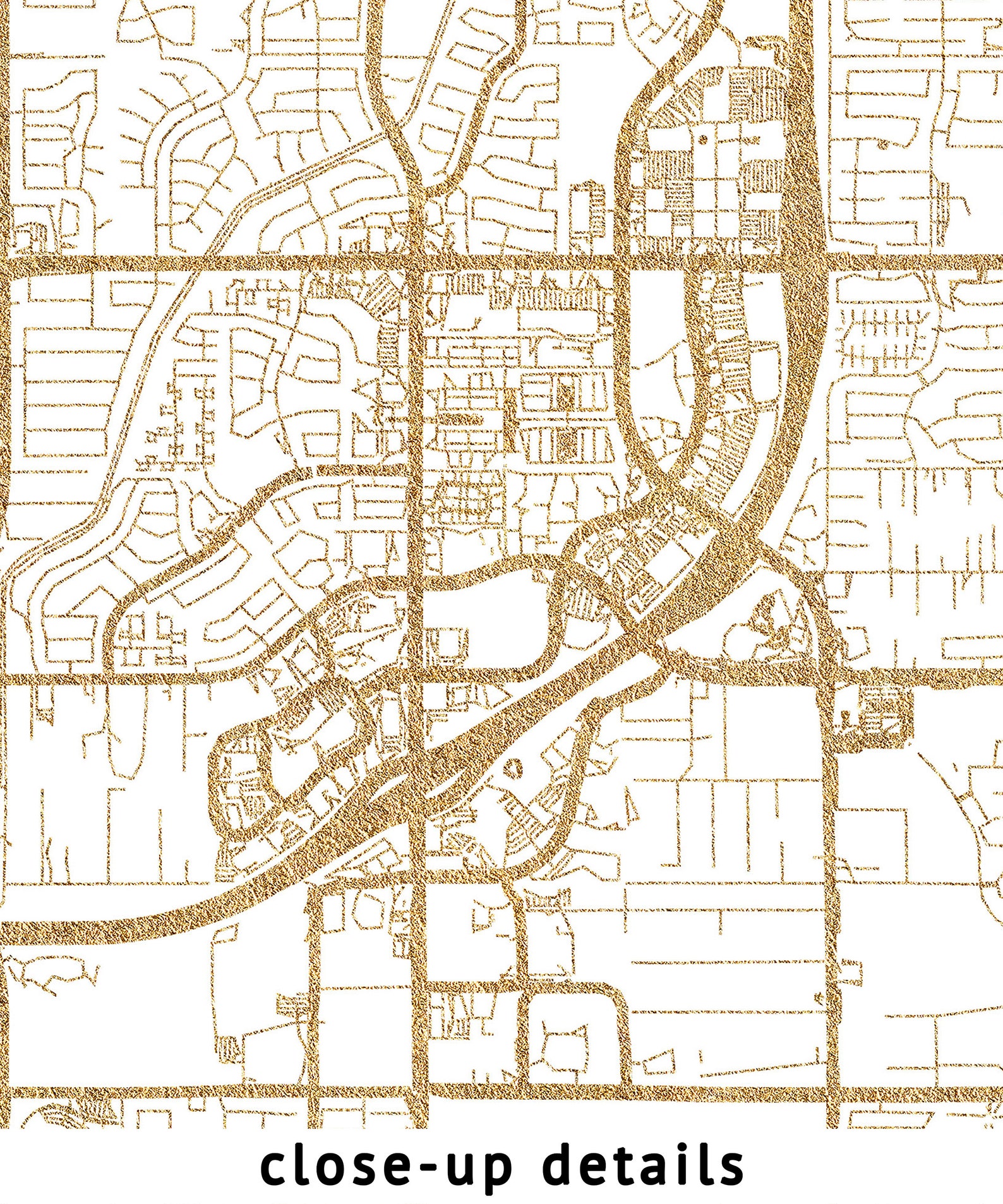 Gilbert Arizona Map, High Resolution Real Gold Leaf Texture ...