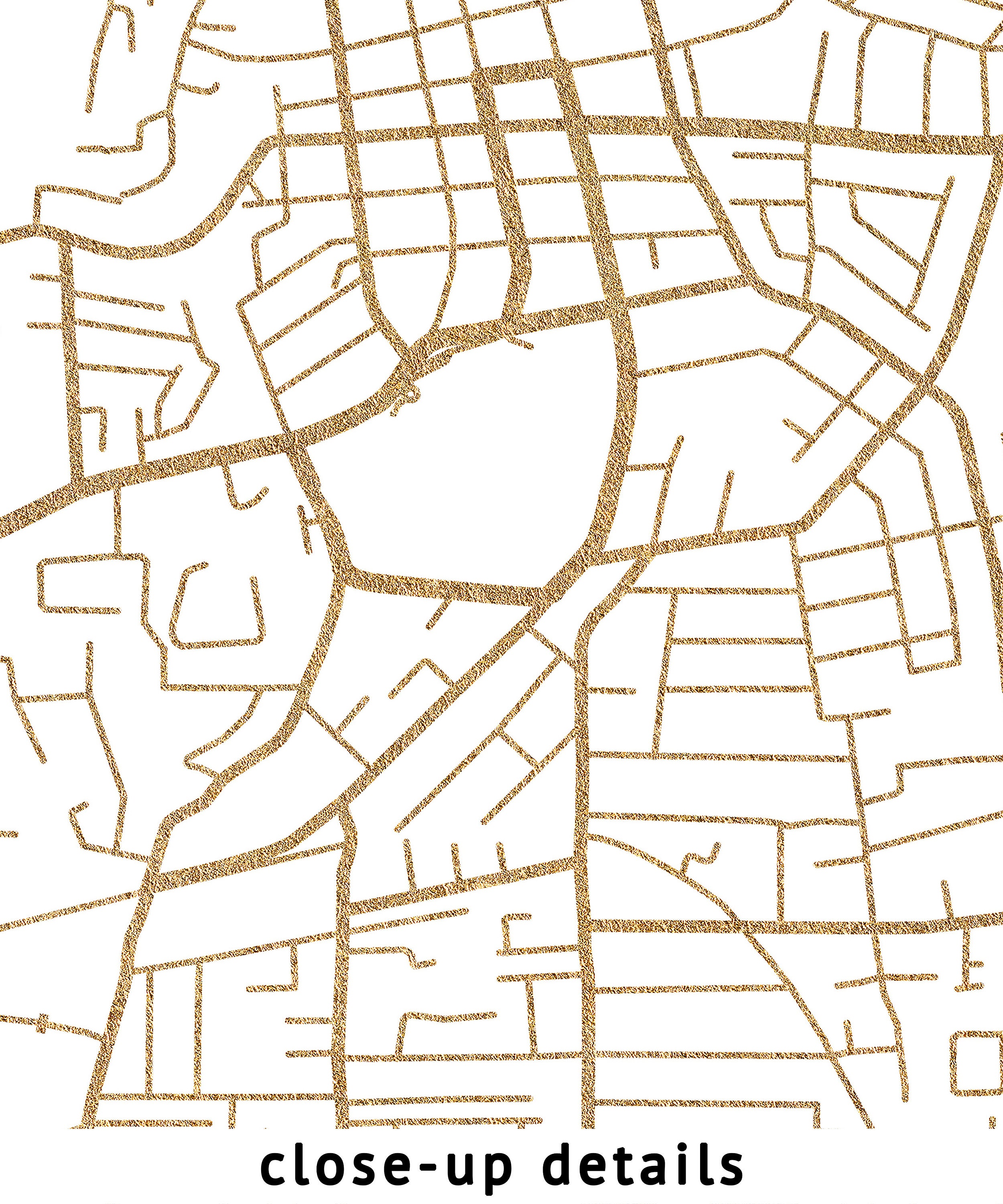 Arima Trinidad and Tobago Map High Resolution Real Gold Leaf - Etsy España