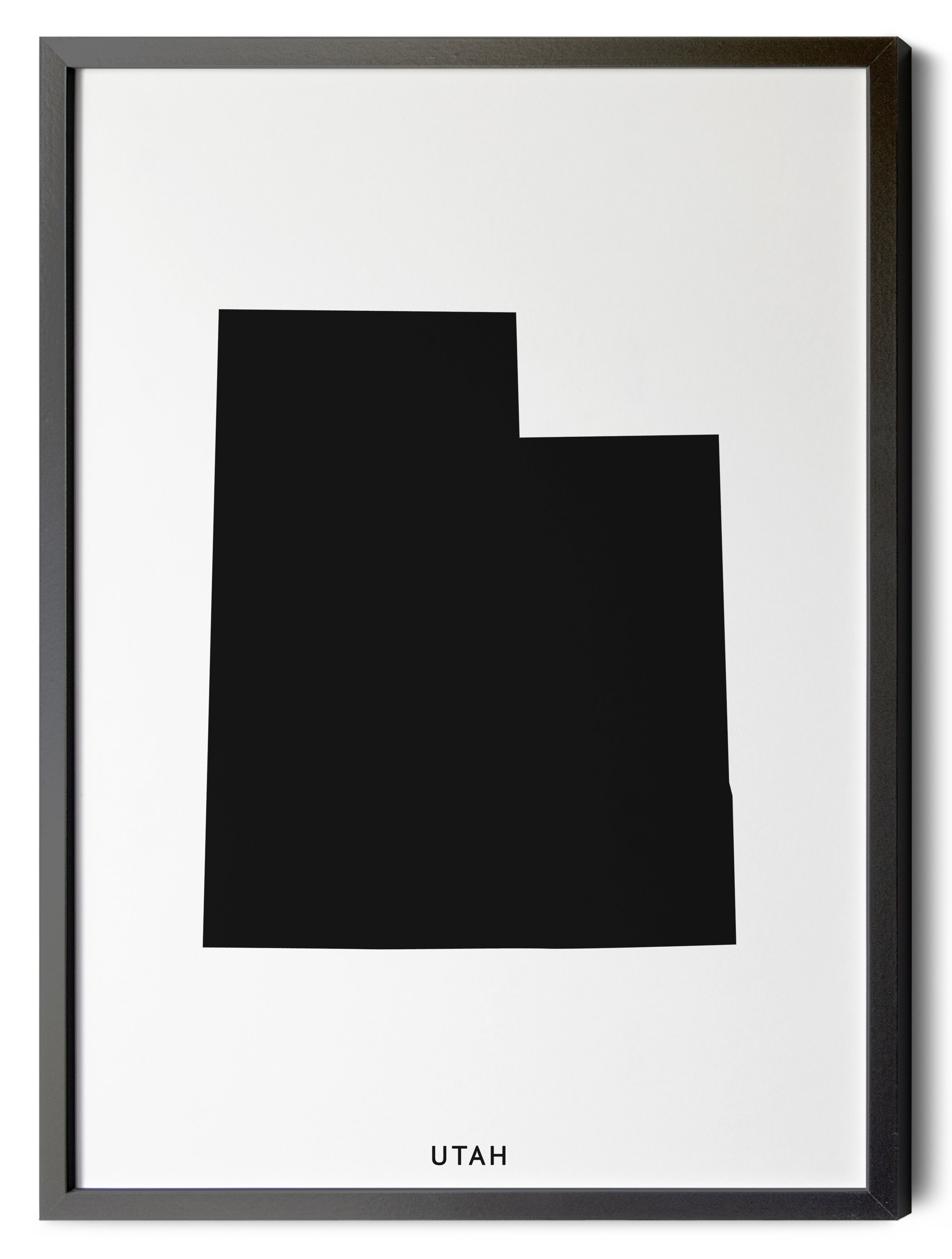 Utah Map, Black and White, Minimalist, Utah Wall Art, Utah Poster, Map ...