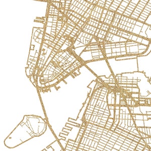 New York City Map, High Resolution Real Gold Leaf Texture, New York ...