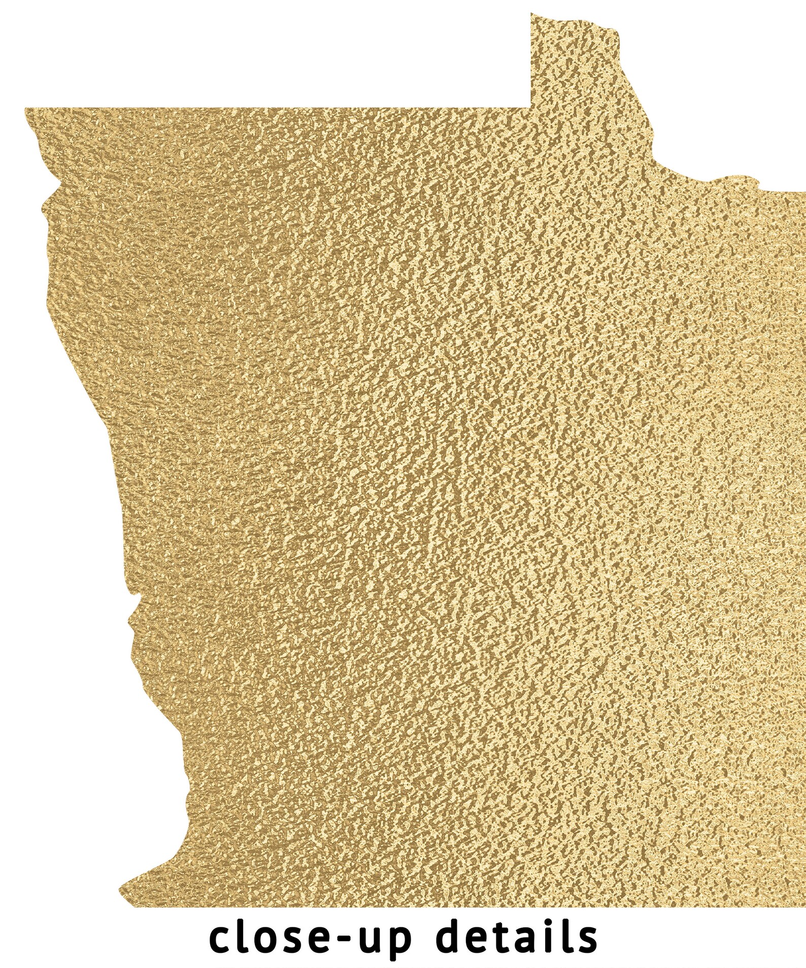 Minnesota Map Gold Foil Texture Contemporary Minnesota Wall | Etsy
