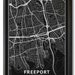 Freeport New York Map Black and White Inverted Coordinates - Etsy
