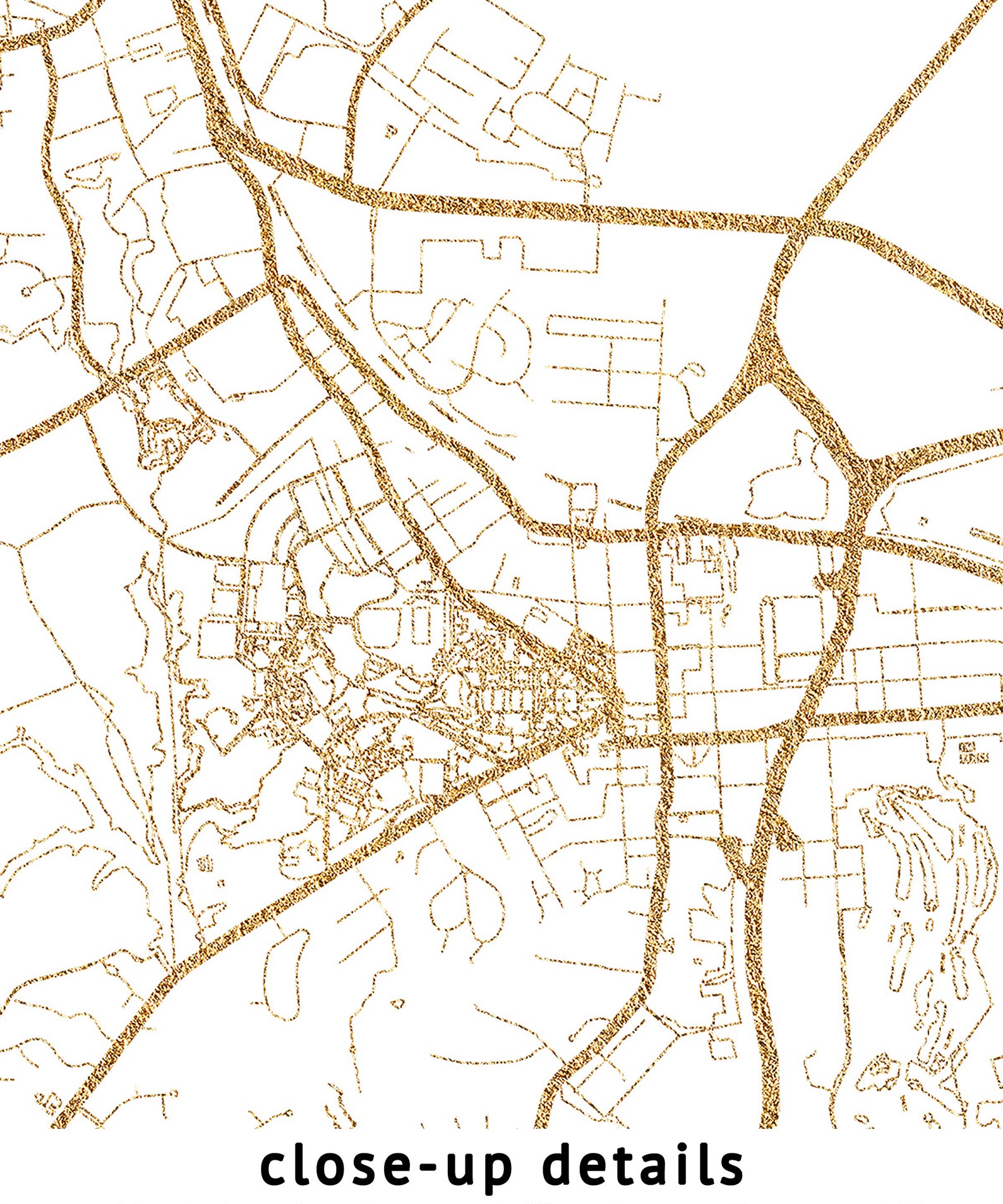 Williamsburg Virginia Map, High Resolution Real Gold Leaf Texture ...