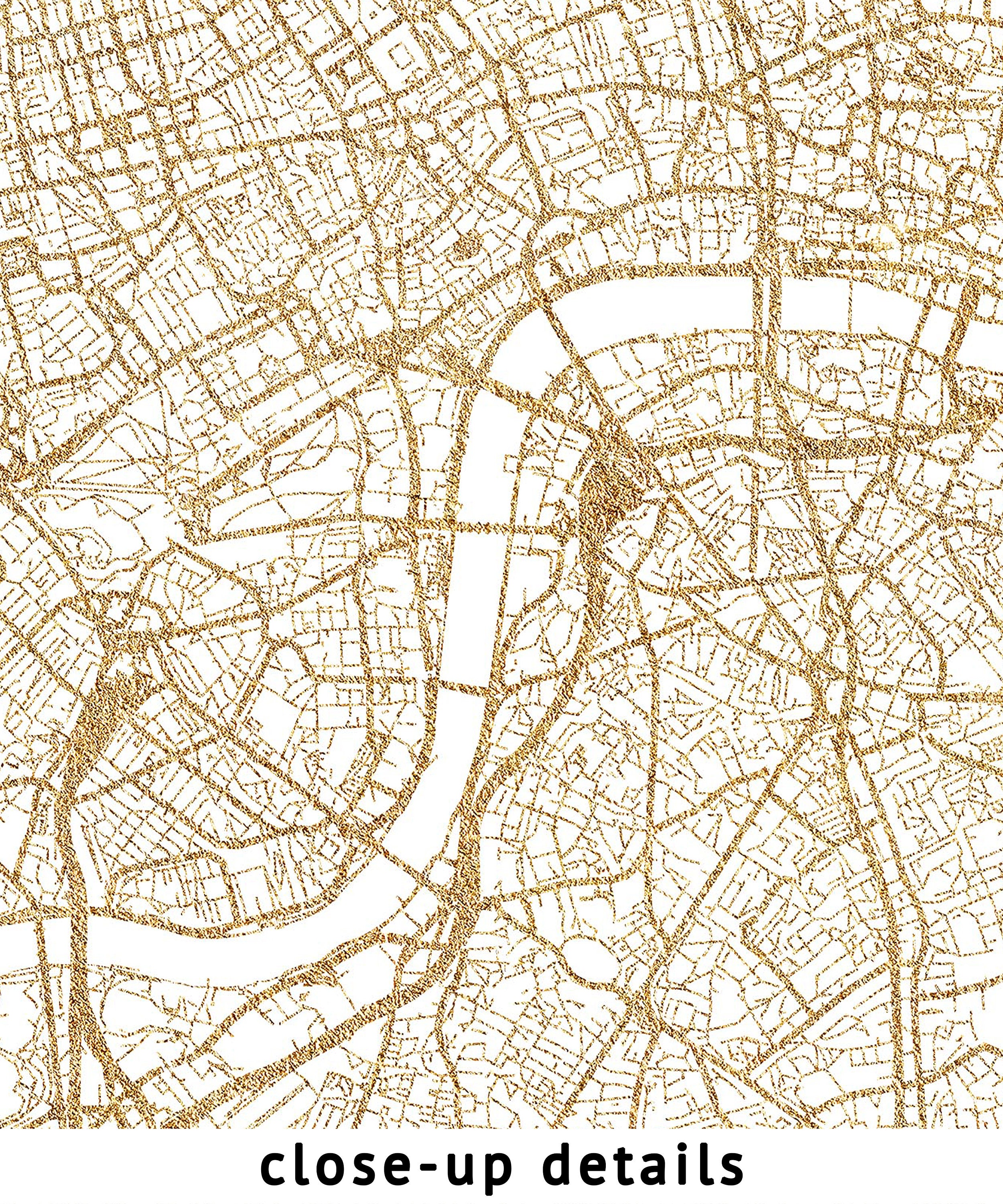 London United Kingdom Map, High Resolution Real Gold Leaf Texture ...