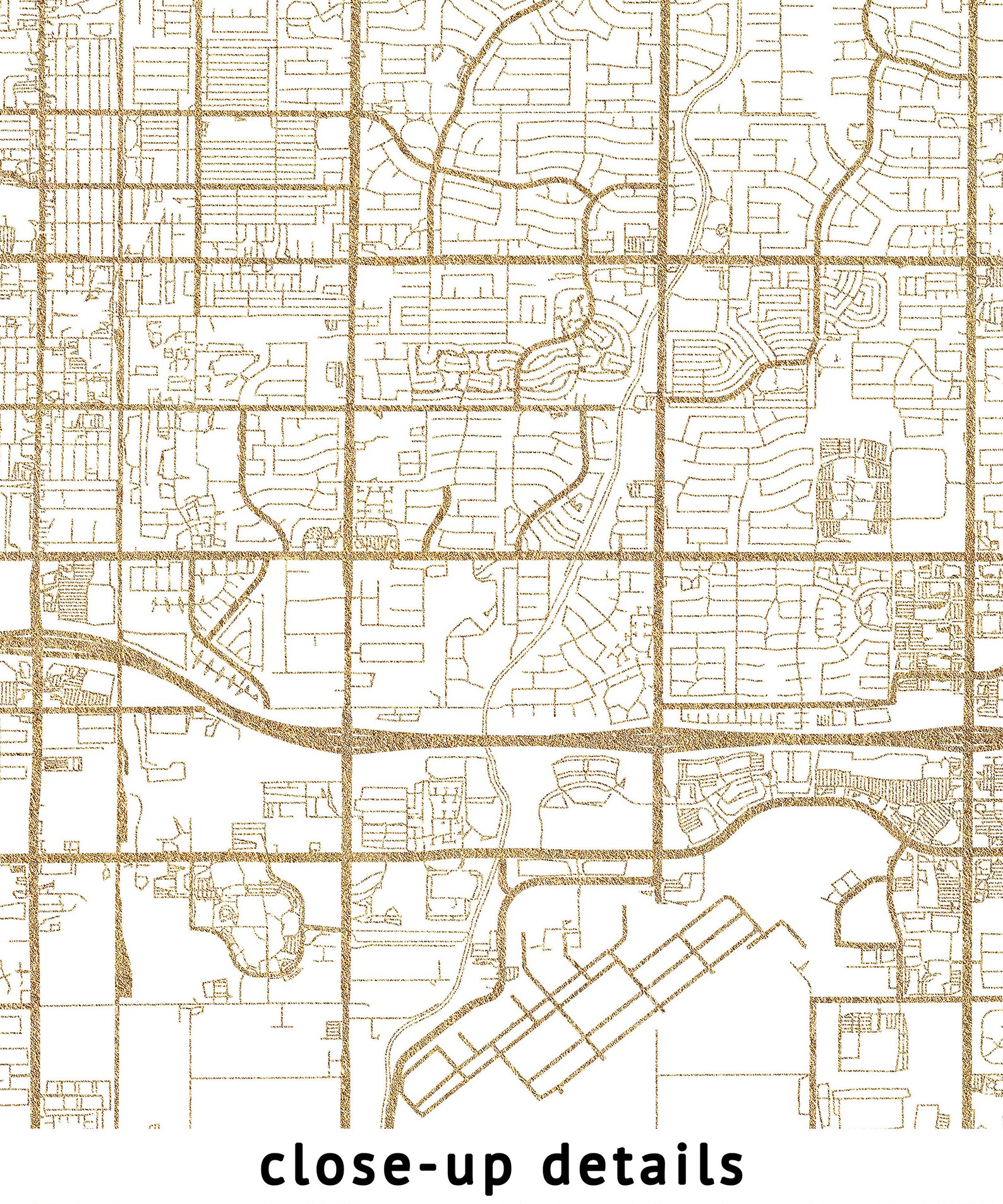 Chandler Arizona Map, High Resolution Real Gold Leaf Texture ...