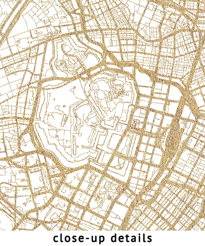Tokyo Japan Map, High Resolution Real Gold Leaf Texture, Coordinates ...
