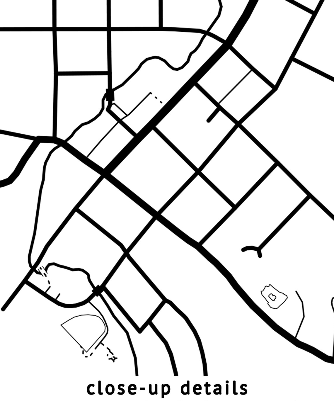 Ferndale California Map Black and White Coordinates Map of - Etsy