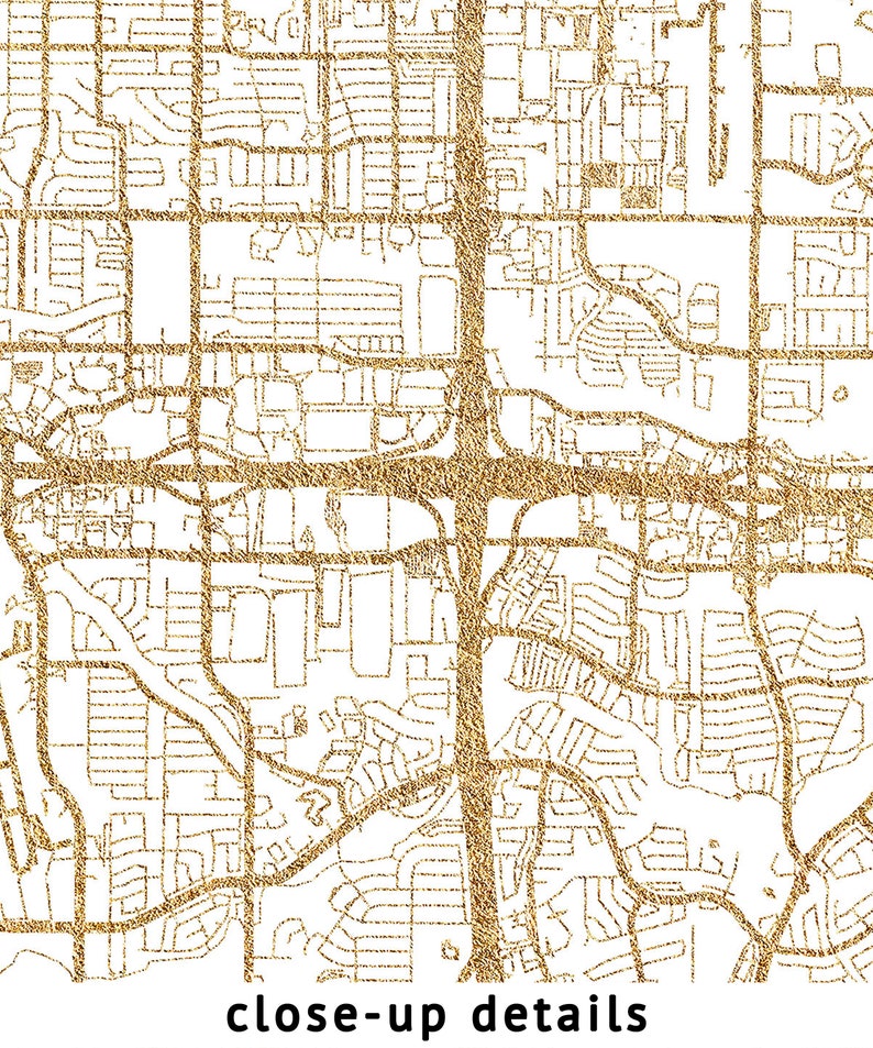 Grand Prairie Texas Map, High Resolution Real Gold Leaf Texture ...