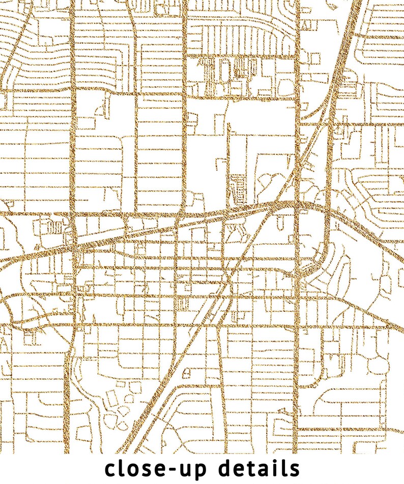 Garland Texas Map, High Resolution Real Gold Leaf Texture, Coordinates ...