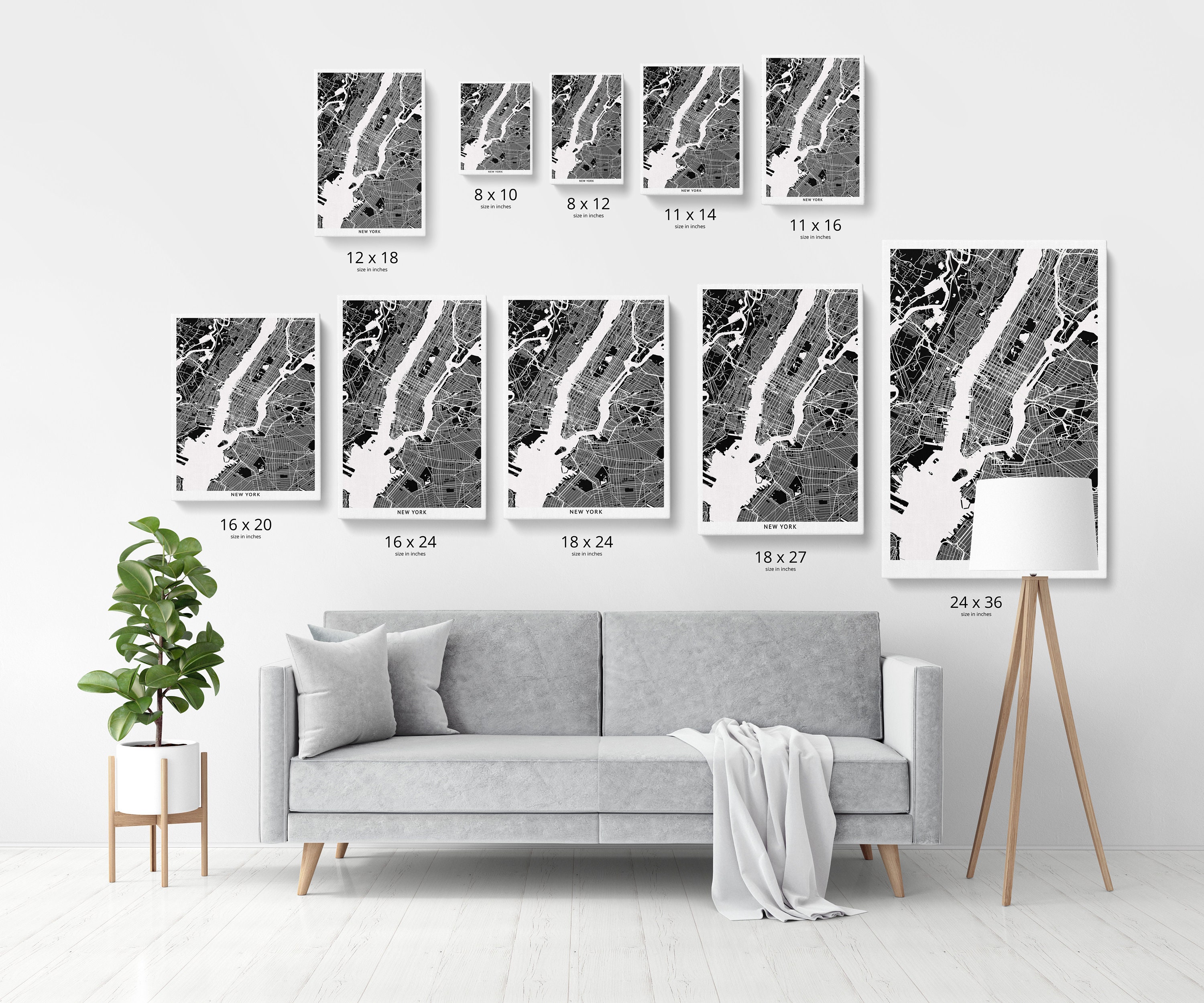 Virginia Map Black and White Inverted Minimalist Virginia - Etsy