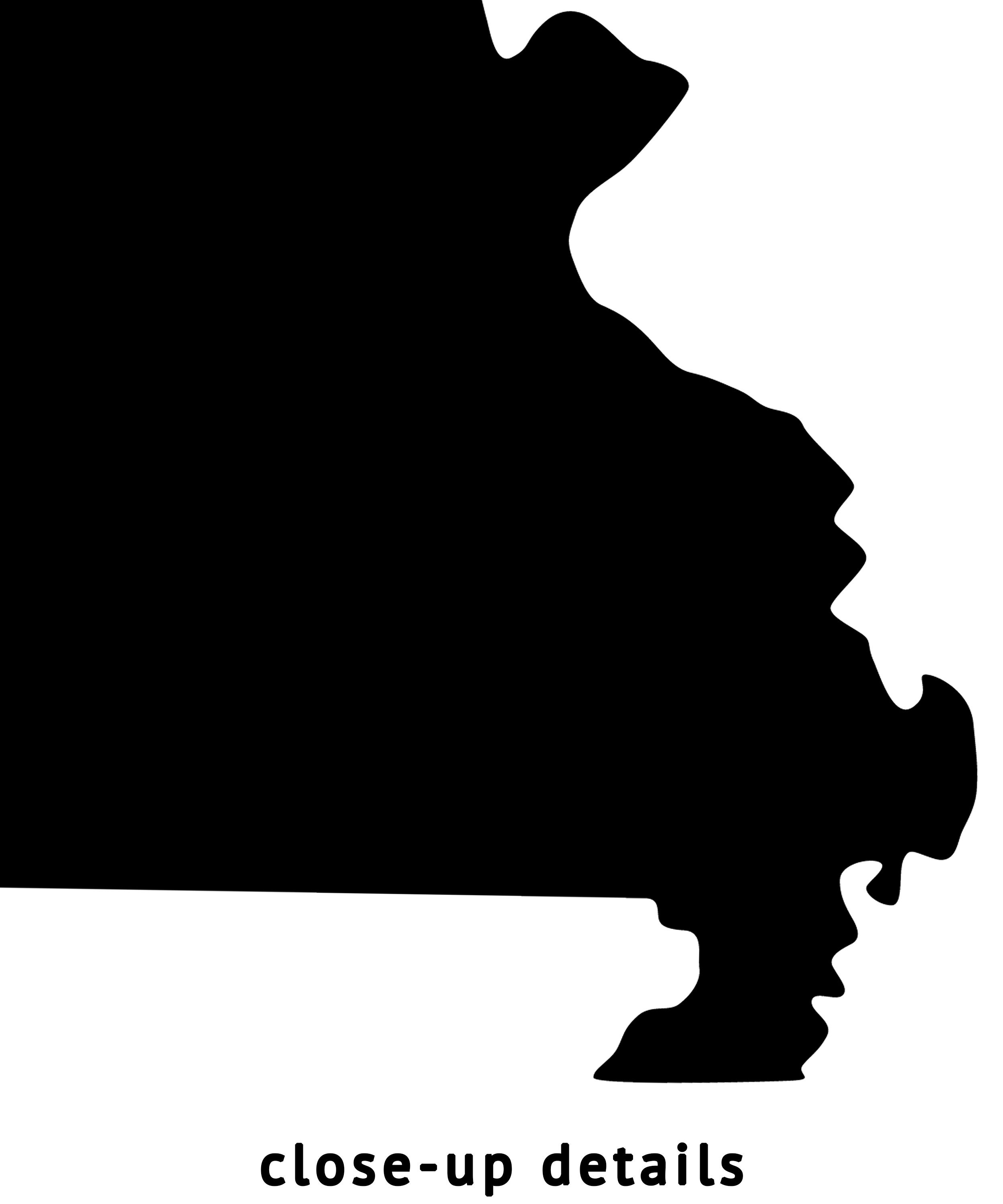 Missouri Map Black and White Minimalist Missouri Wall Art | Etsy