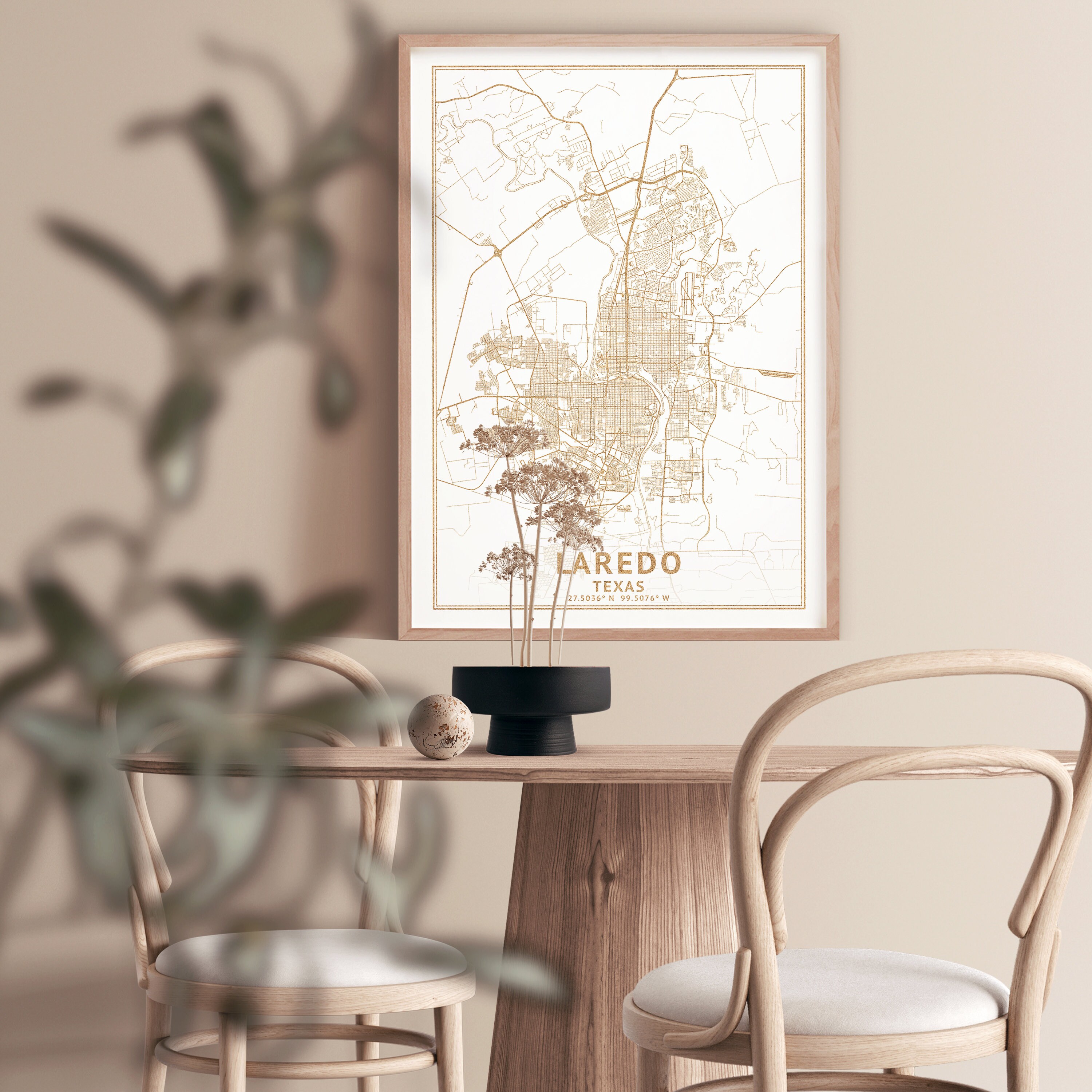 Laredo Texas Map, High Resolution Real Gold Leaf Texture, Coordinates ...