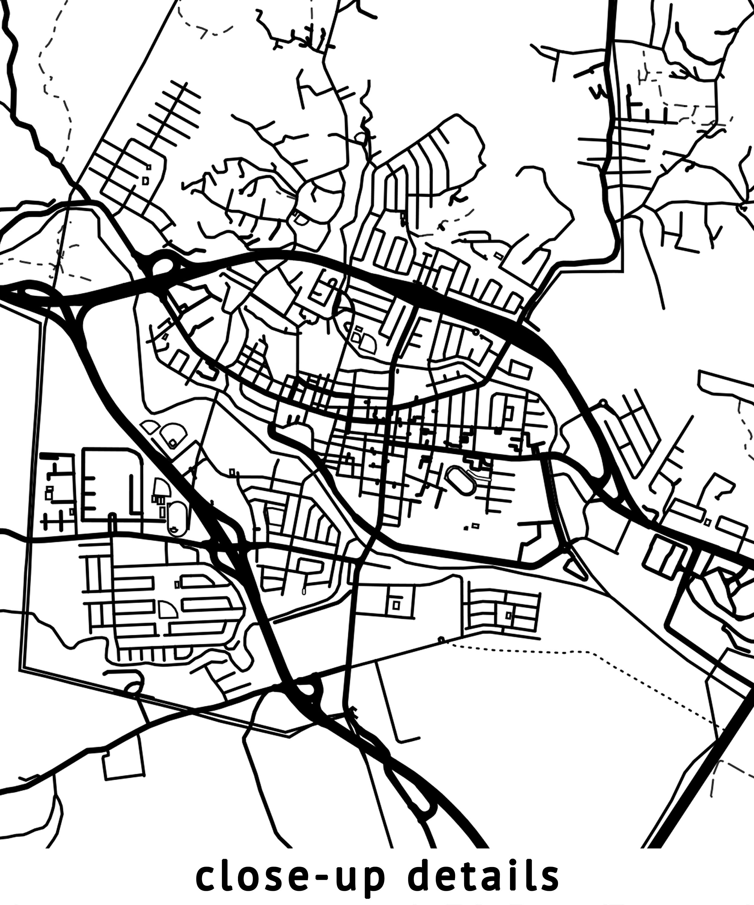 Humacao Puerto Rico Map, Black and White, Coordinates, Map of Humacao ...