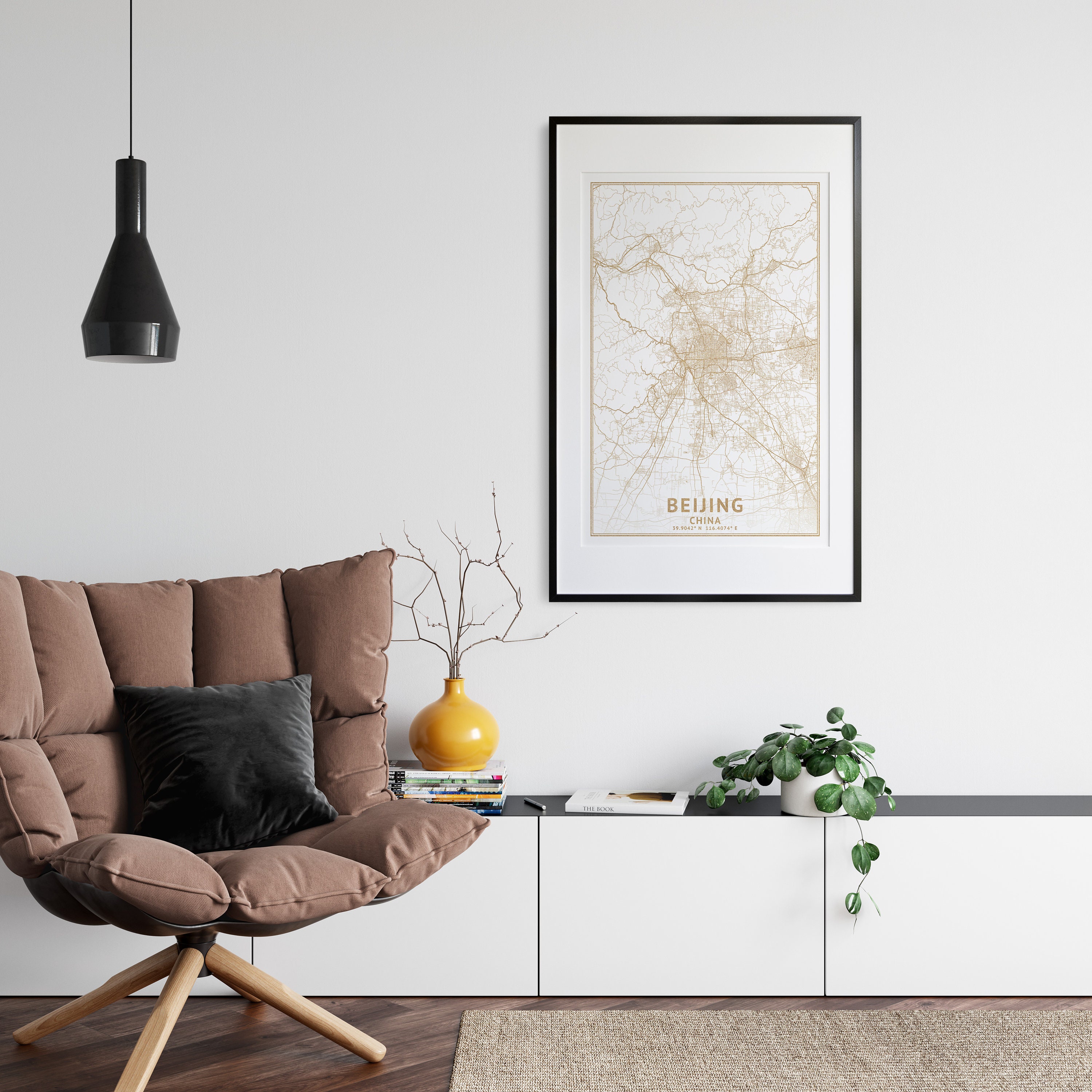 Beijing China Map, High Resolution Real Gold Leaf Texture, Coordinates ...