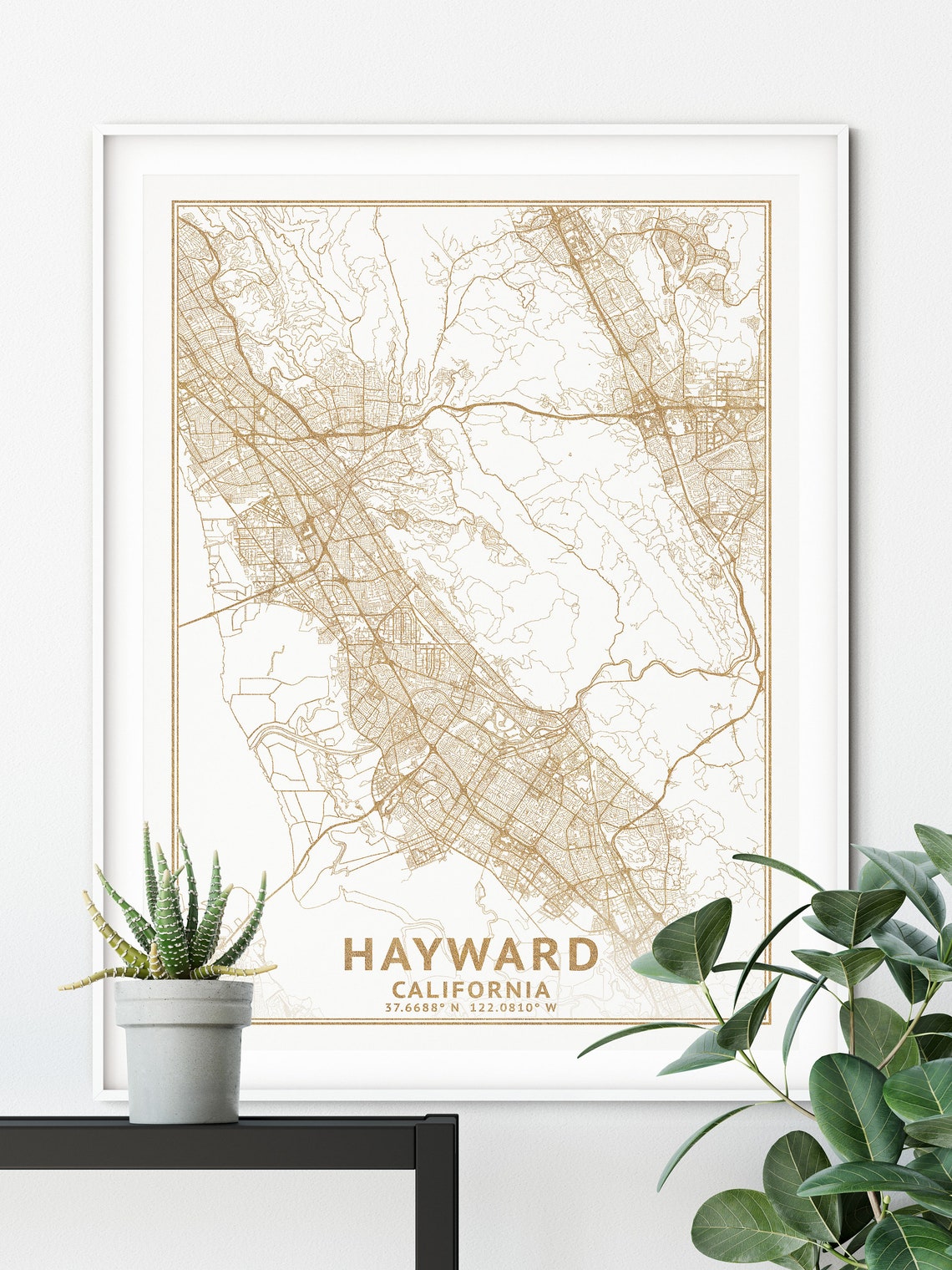 Hayward California Map, High Resolution Real Gold Leaf Texture ...