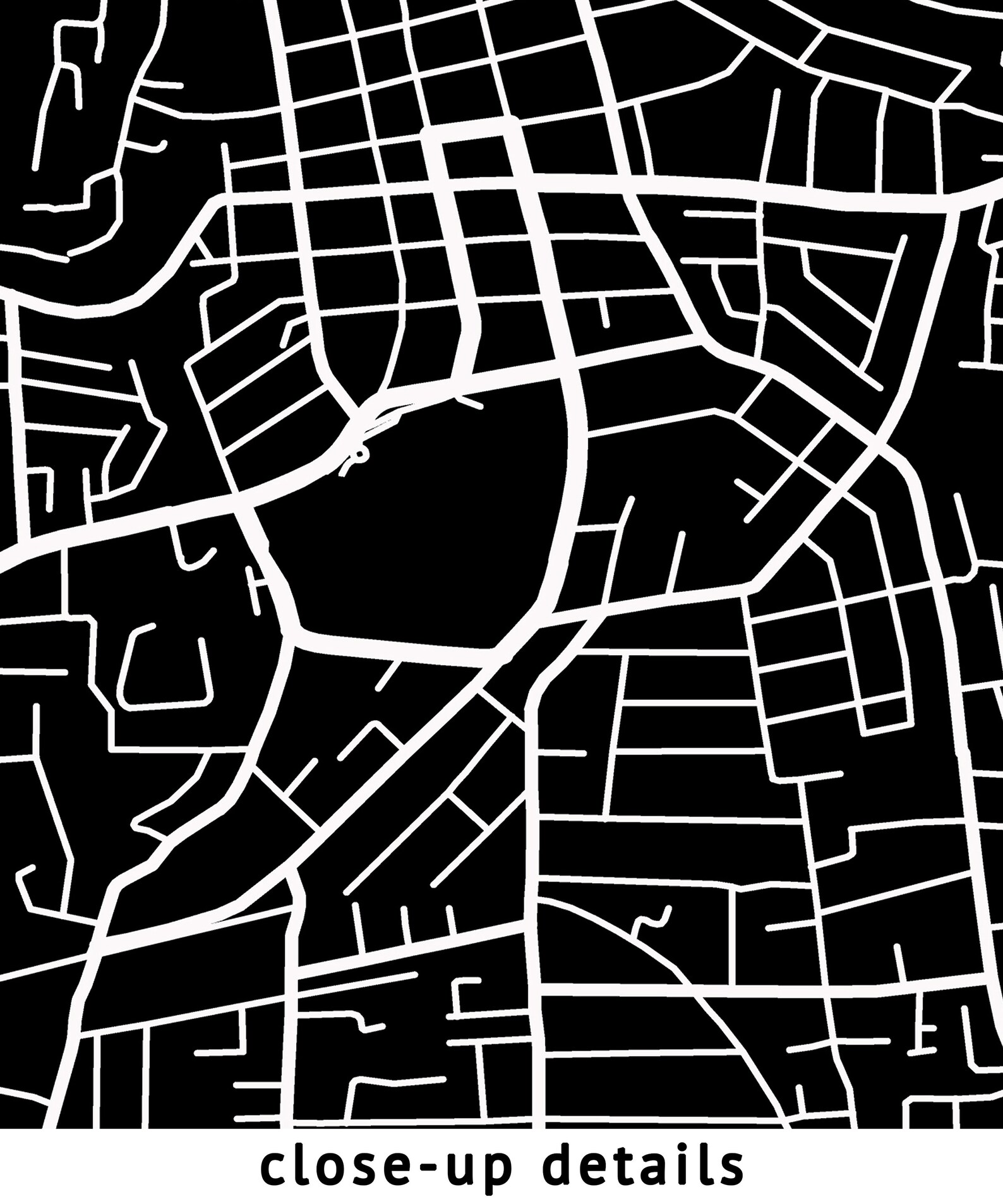 Arima Trinidad and Tobago Map, Black and White, Inverted, Coordinates ...