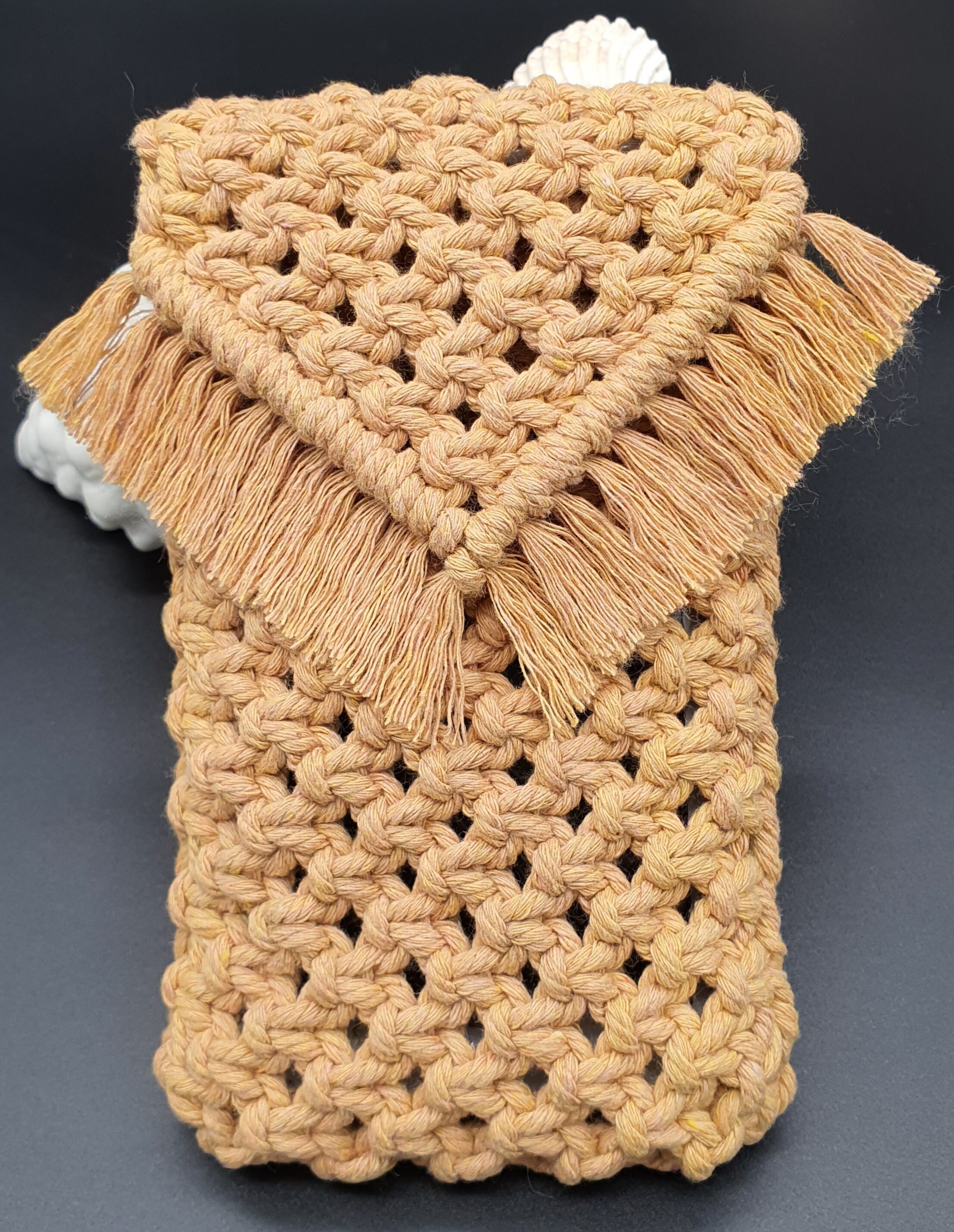 Caramel Macramé Phone Case / Boho Phone Case / Macramé Purse / Boho ...