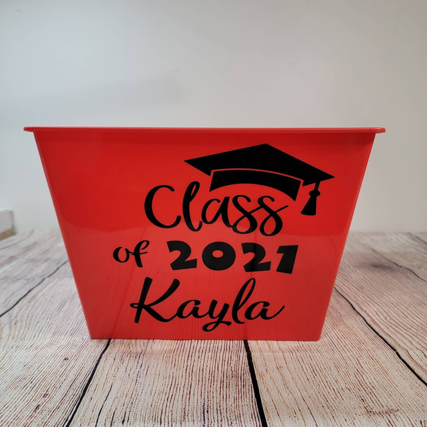 Personalized Gift Bin Graduation Bin Class of 2022 Empty - Etsy