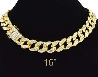 Iced Out Cuban Link Chain | Etsy