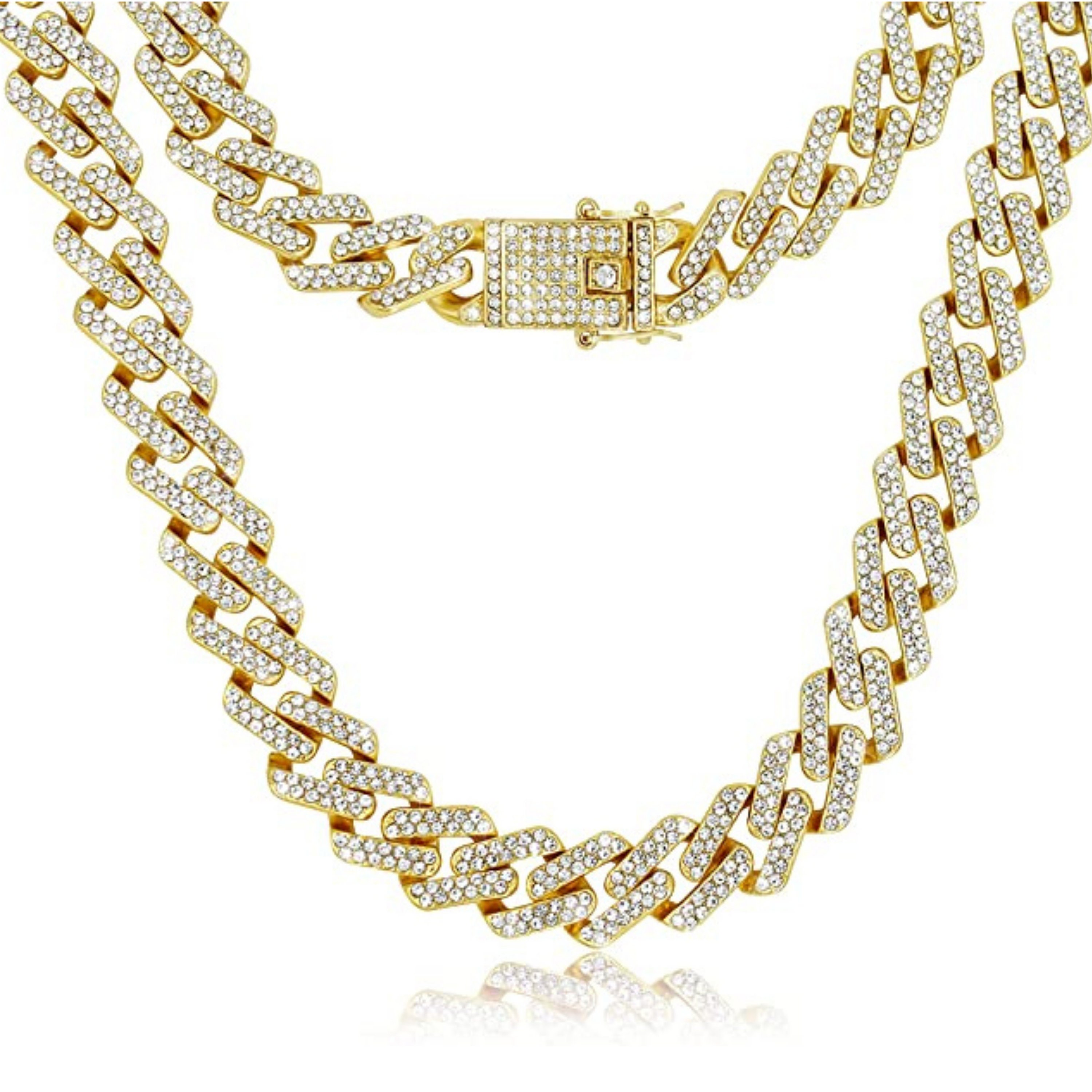 Cadena de eslabones cubanos Chapado en oro de 18 quilates - Etsy España