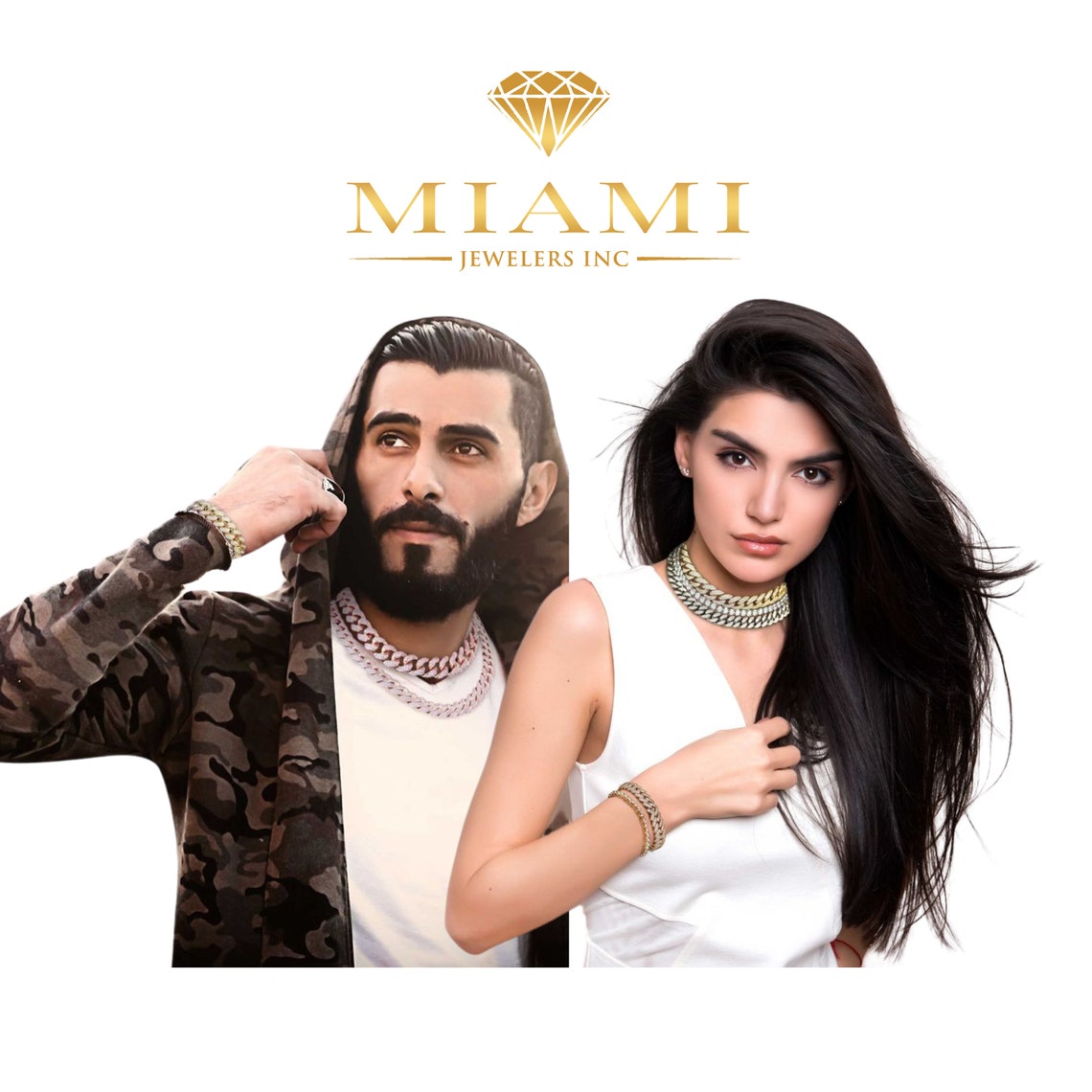 Two Link Chain Iced Out 15MM 18k Gold Plated Simulated Diamond | Etsy