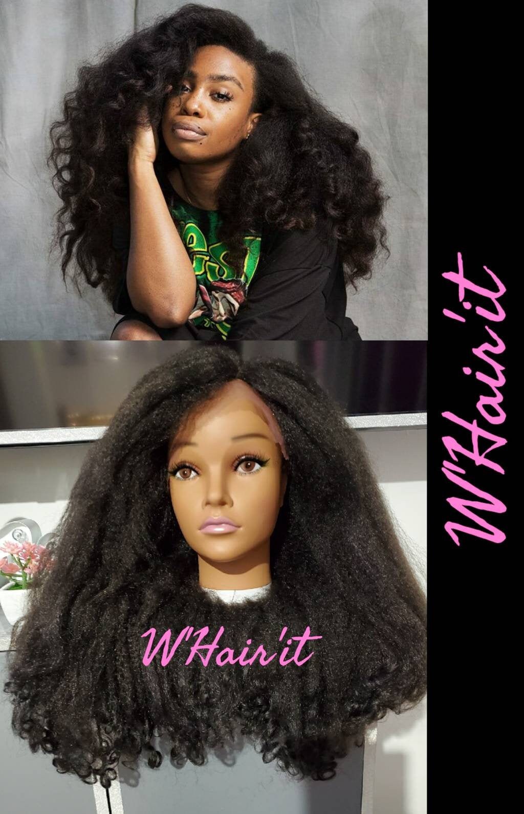 Sza Wig Celebrity Inspired Black Full Kinky Afro 4C - Etsy