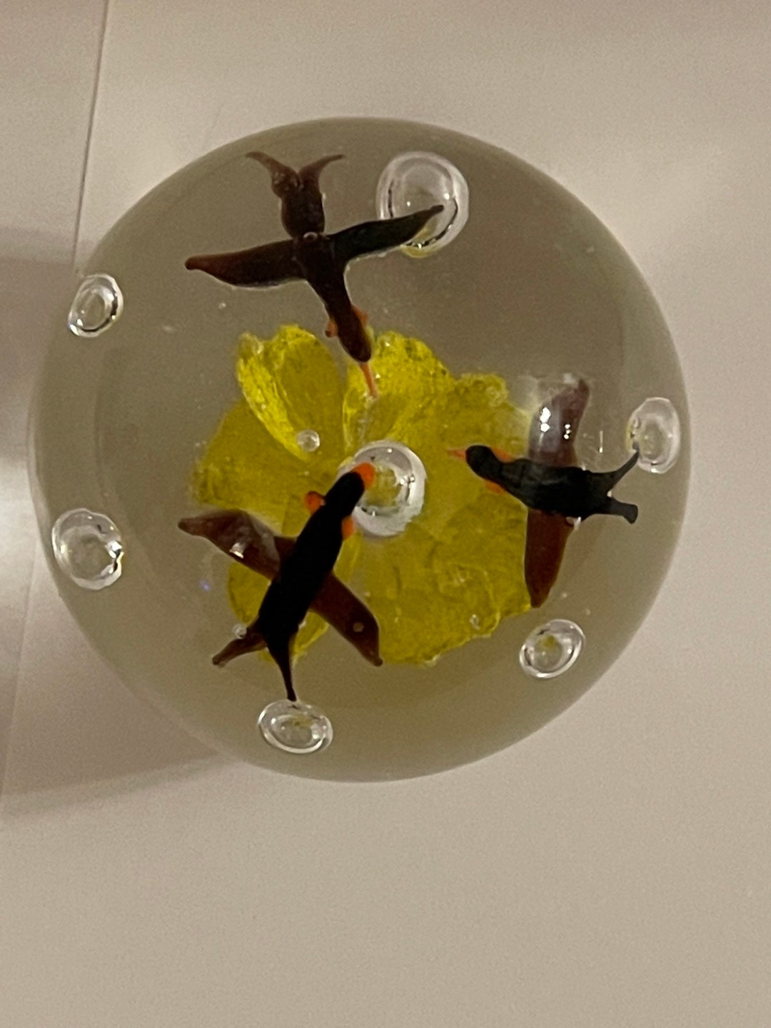 Vintage Hummingbird Paperweight - Etsy