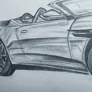 Handdrawn Custom Graphite Vehicle - Etsy