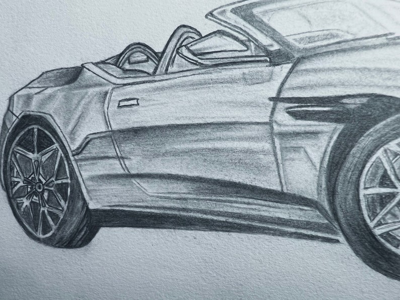 Handdrawn Custom Graphite Vehicle - Etsy