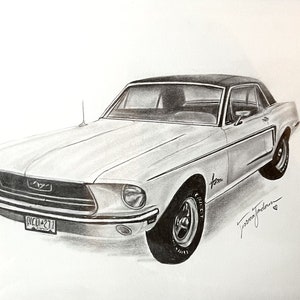Handdrawn Custom Graphite Vehicle - Etsy