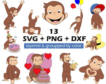 Curious George Print | Etsy