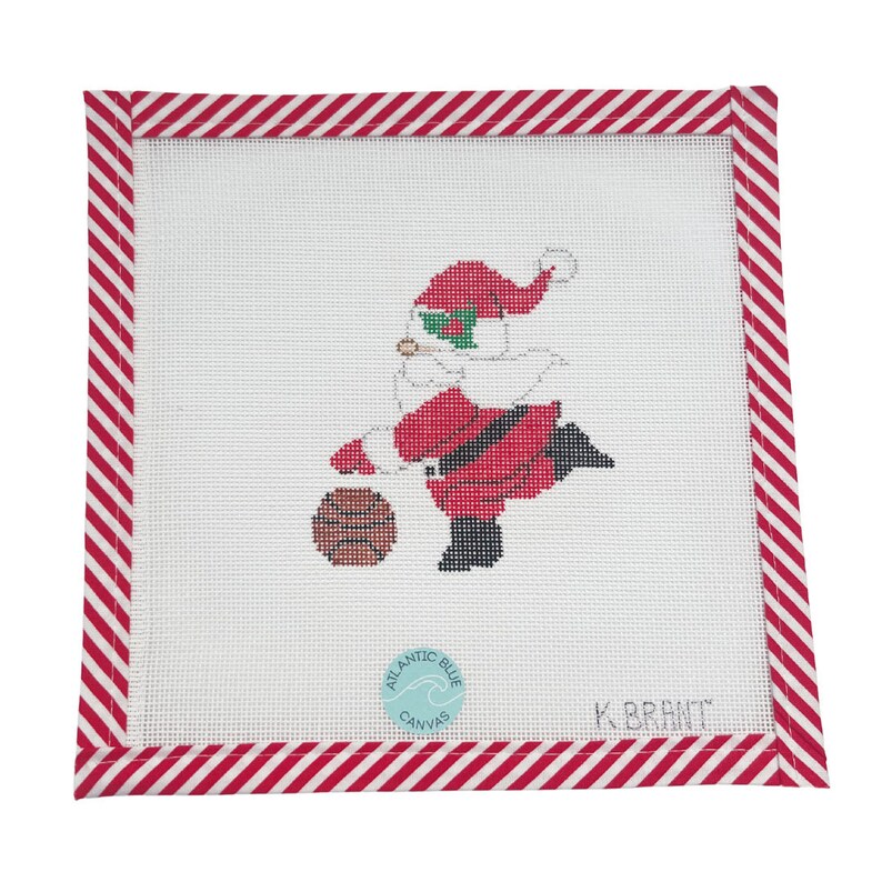 Basketball Santa Needlepoint Canvas - Etsy