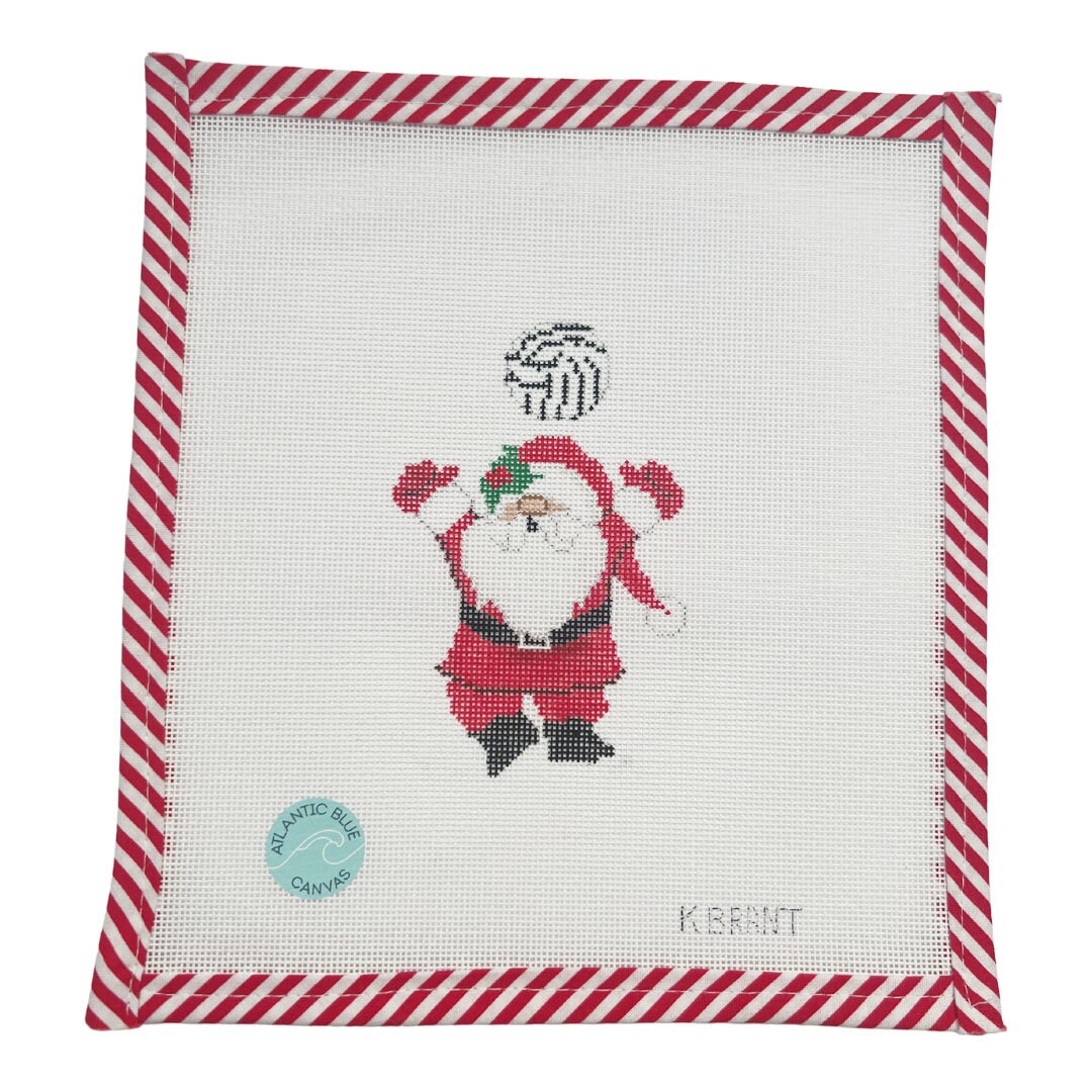 Volleyball Santa Needlepoint Canvas - Etsy