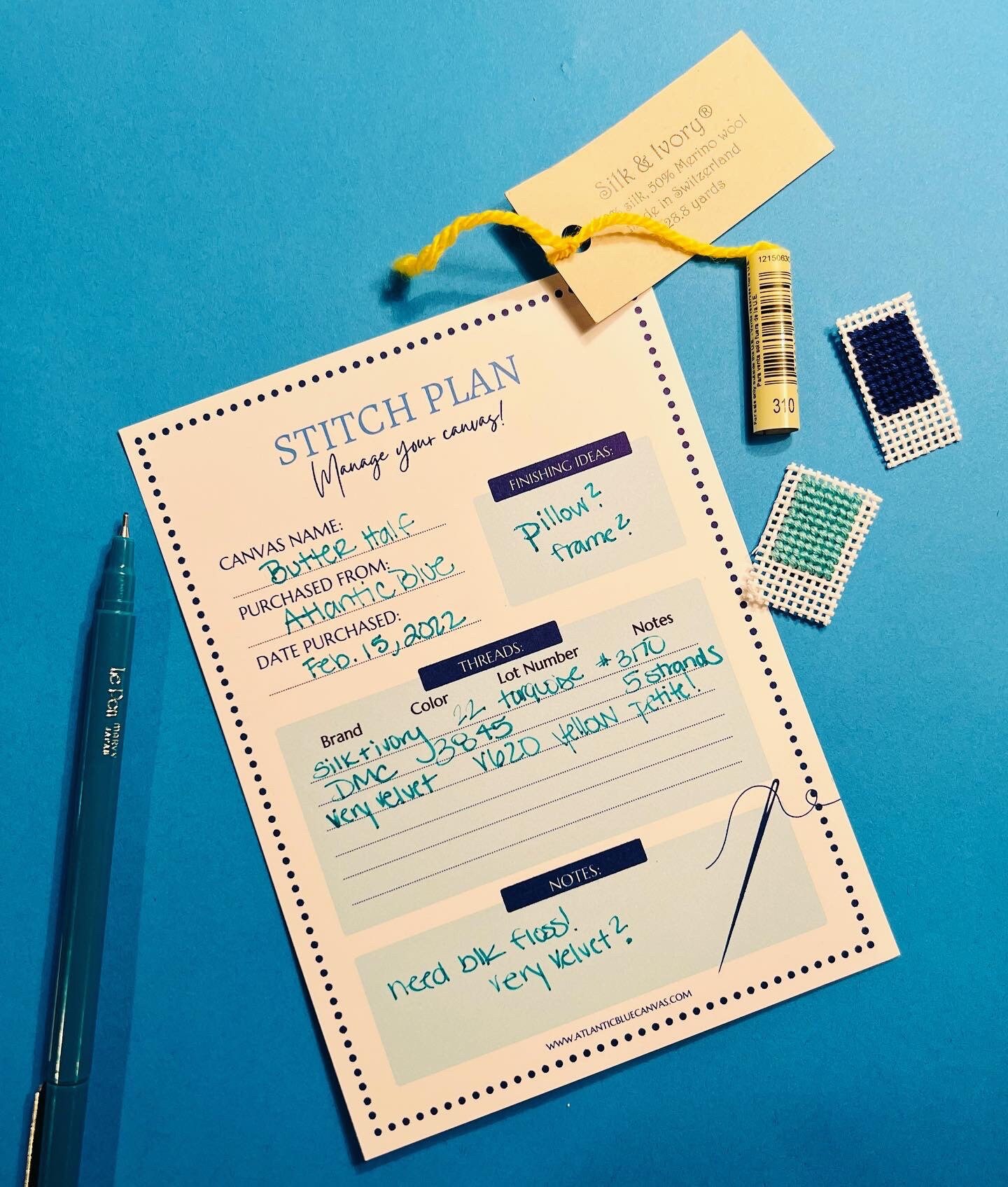 Stitch Plan Notepad, Needlepoint Project Tracker, Thread Organizer - Etsy