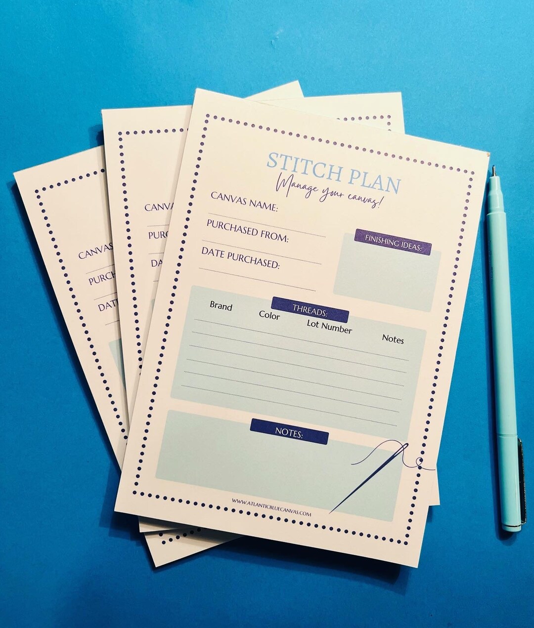 Stitch Plan Notepad, Needlepoint Project Tracker, Thread Organizer - Etsy