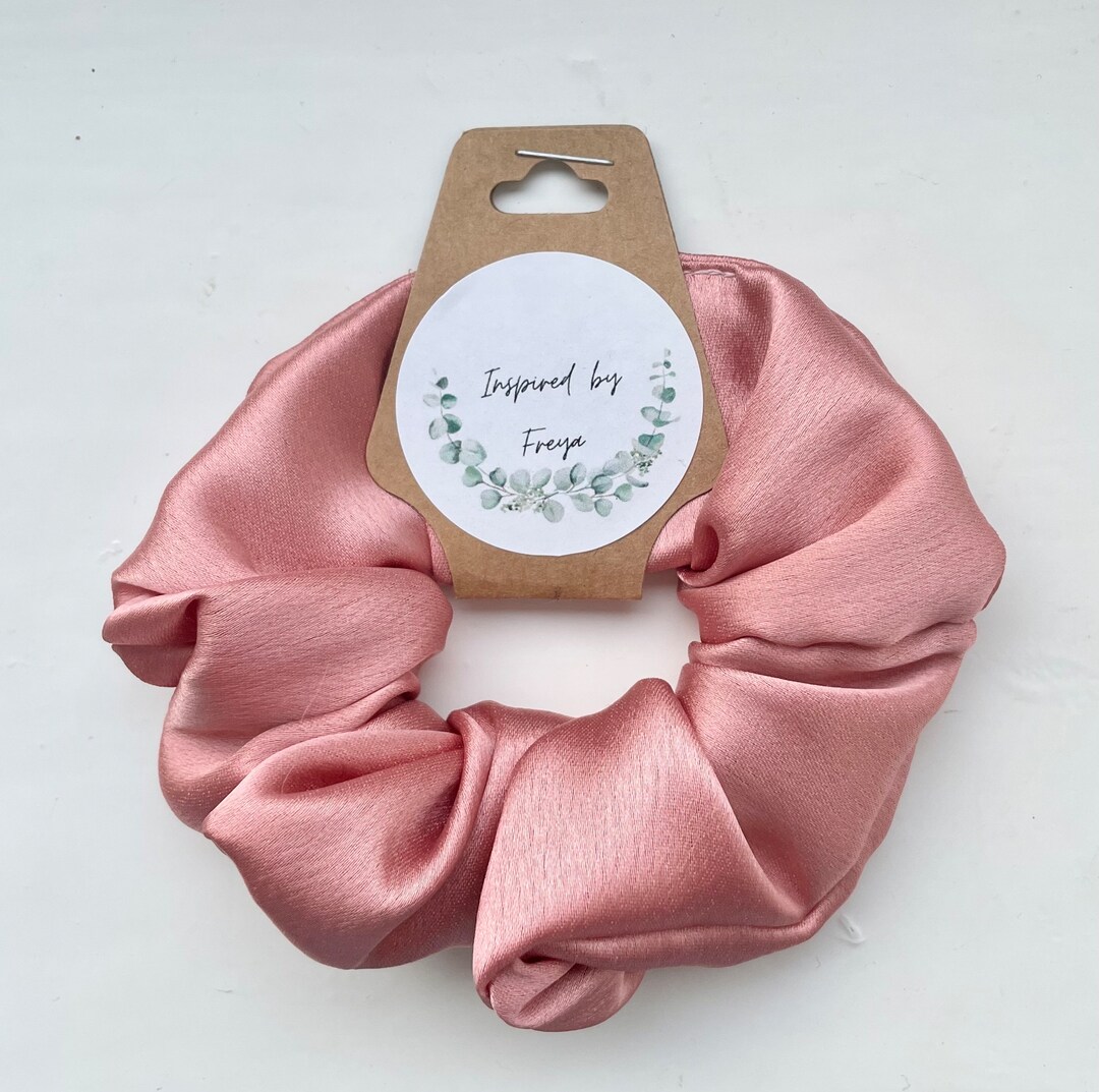 Dusty Pink Silk Satin Scrunchie - Etsy